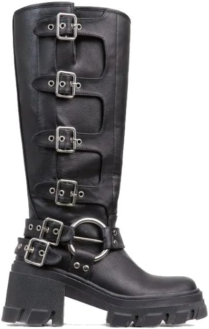 Buckle-Up-Now Side Buckle Chunky Sole Boots – SHOE TIME