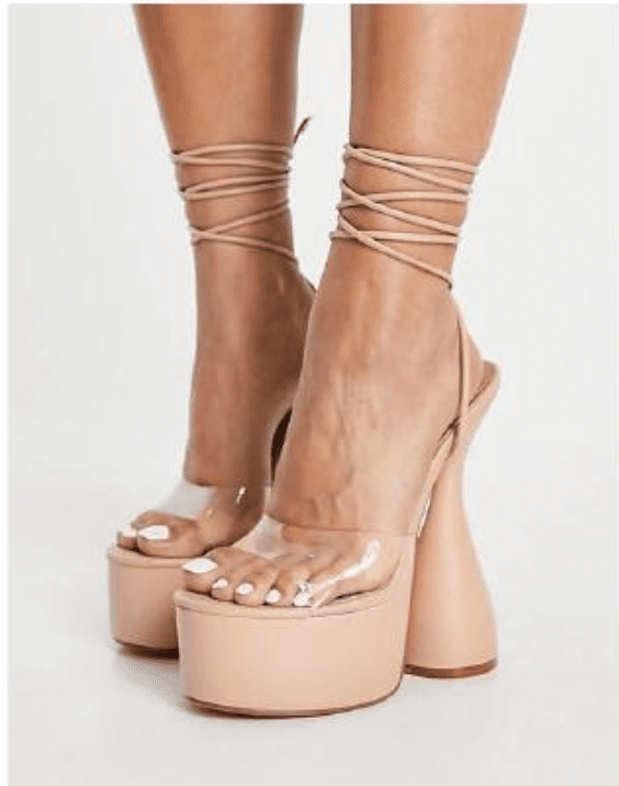 LEMONADE Bite Me Lace Up Platform Statement Heel Sandals – SHOE TIME